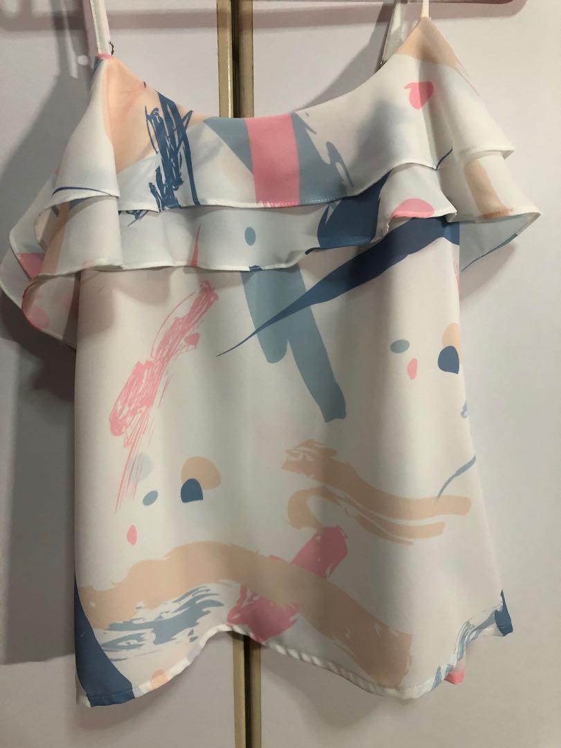 Pastel Top, Women's Fashion, Tops, Blouses on Carousell