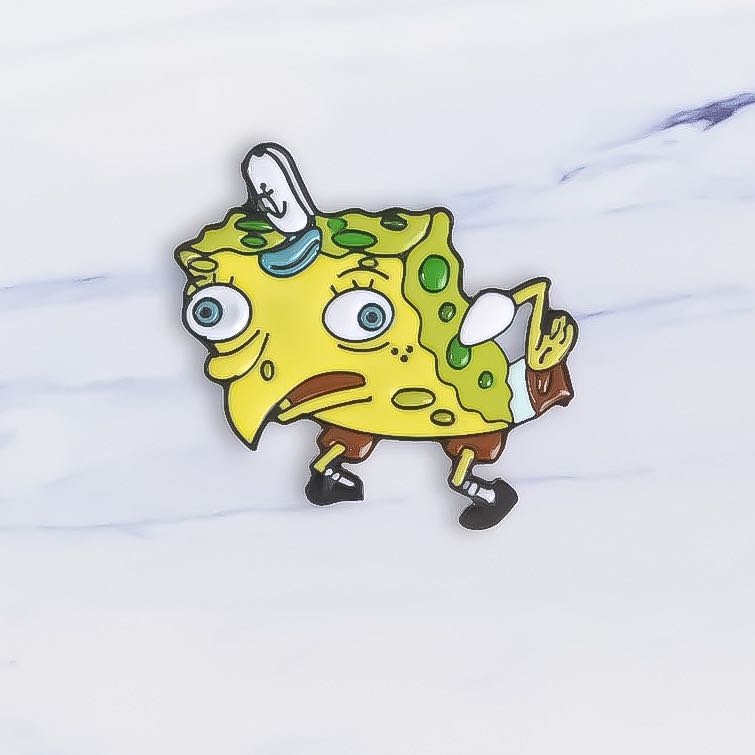 (Pin) Spongebob Squarepants Mocking Chicken Silly Meme Enamel Pin ...