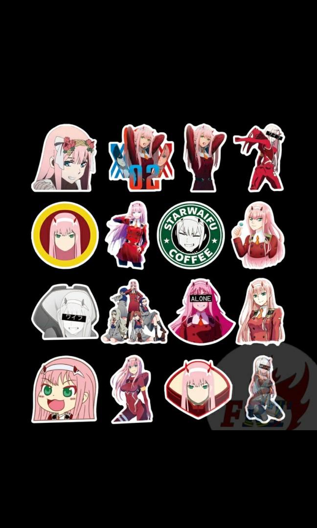 [po] Darling in the Franxx Zero Two Anime Stickers 50pcs, Design ...