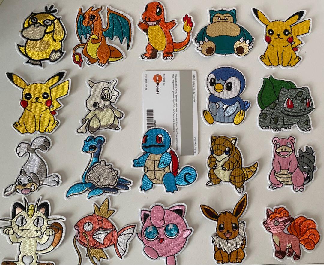 Pokemon Iron On Assorted Embroidered Patches, Design & Craft, Others on ...