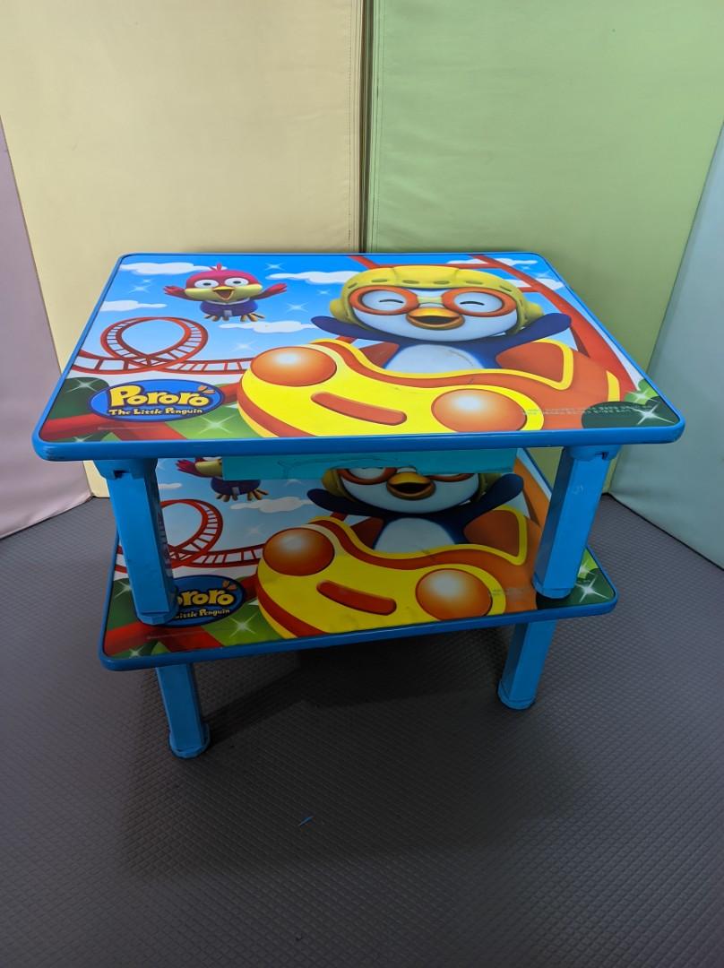 Pororo Kids Activity Foldable Table with Pull Out Drawer, Hobbies ...