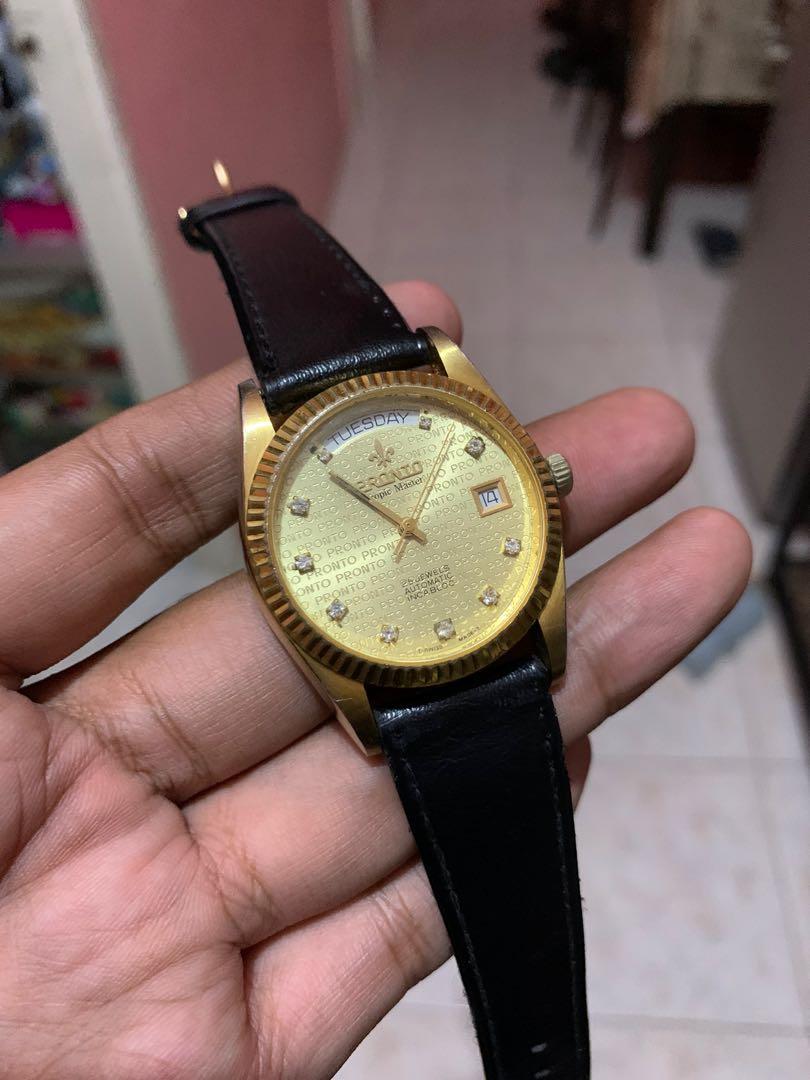 Pronto Vintage Automatic Watch, Luxury, Watches on Carousell