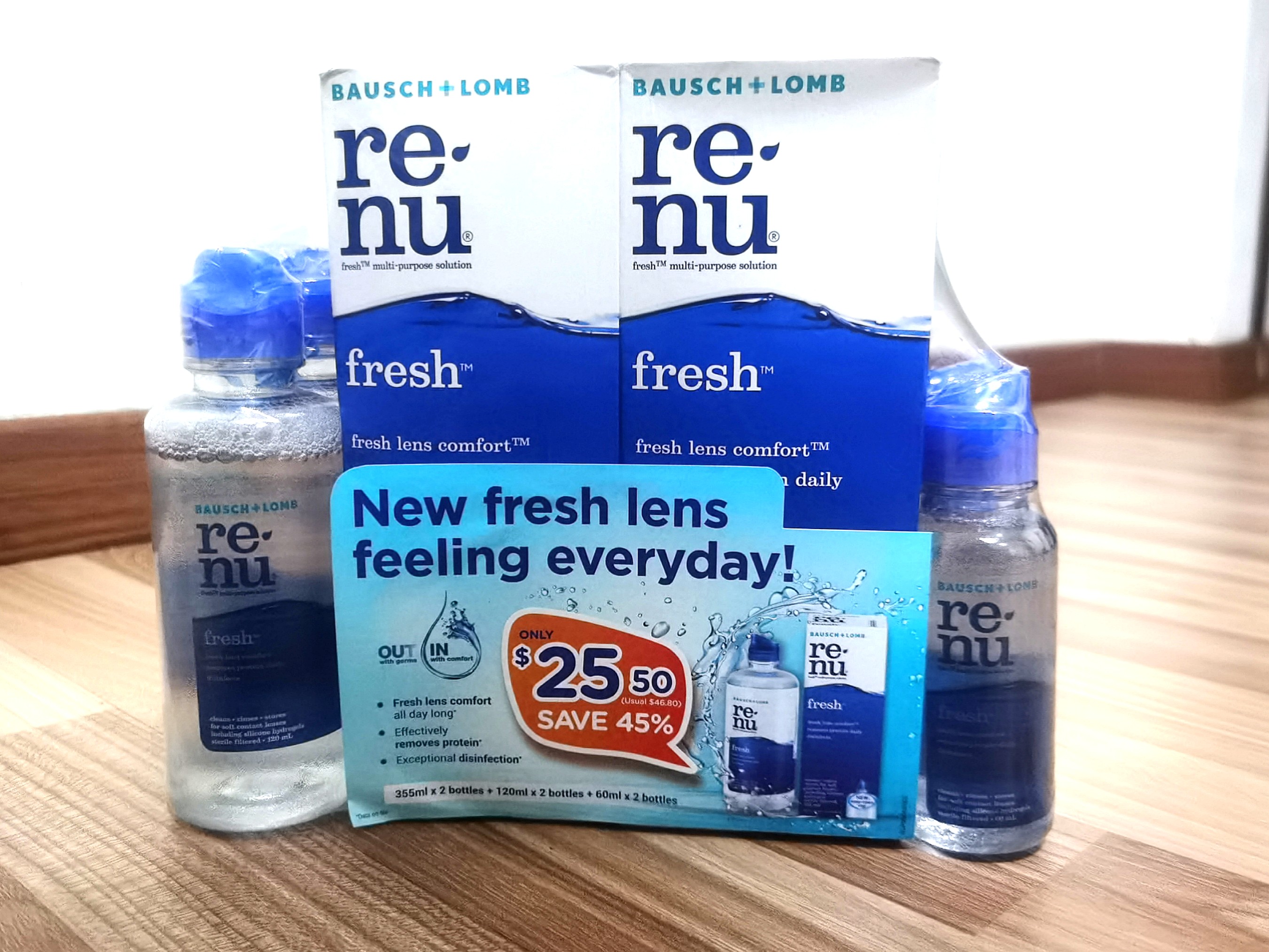 Renu Fresh Multi-Purpose Solution (contact lenses solution), Beauty ...