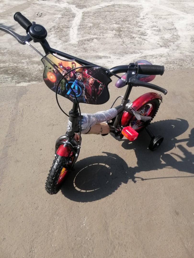 Rux avengers 12" bike with helmet protection set, Babies & Kids, Baby ...