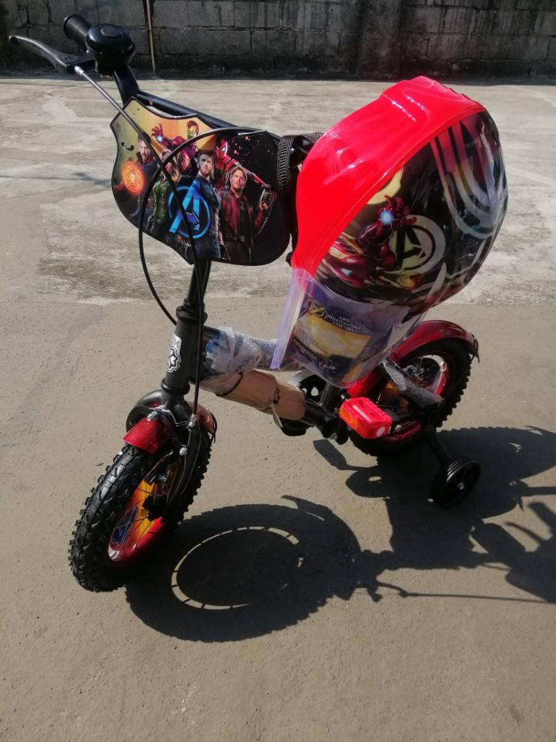 Rux avengers 12" bike with helmet protection set, Babies & Kids, Baby ...