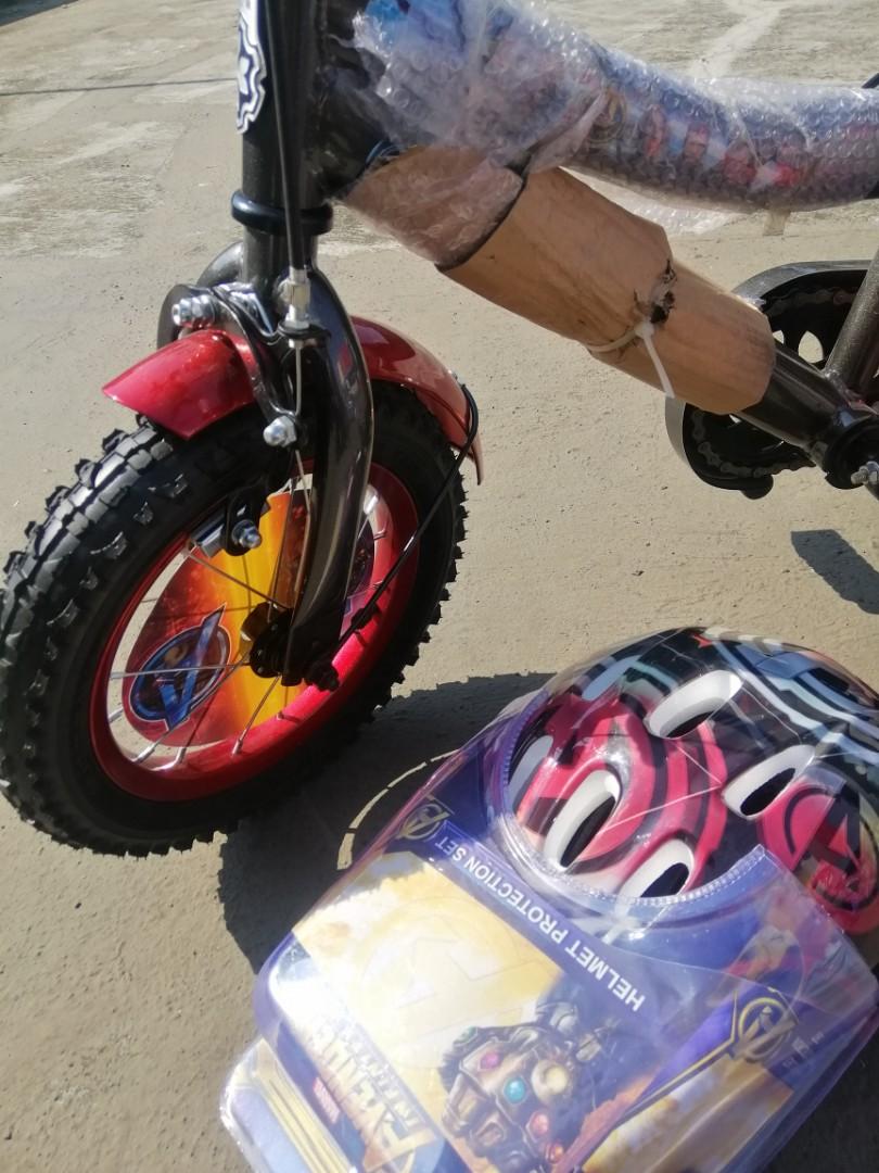 Rux avengers 12" bike with helmet protection set, Babies & Kids, Baby ...