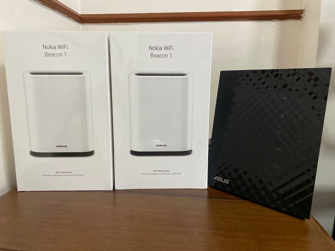 Smart Wifi Nokia Beacon (2 sets) with free Router Modem, Computers ...