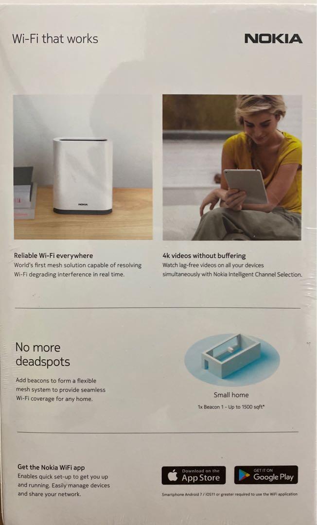 Smart Wifi Nokia Beacon (2 sets) with free Router Modem, Computers ...