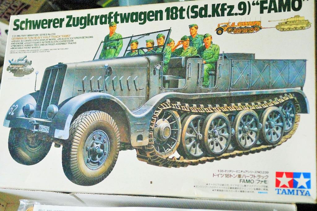 全新 - Tamiya-田宮-35239-1/35-WW2-German-Schwerer Zugkraftwagen 18t (Sd.Kfz.9) Famo -w/figures and ...