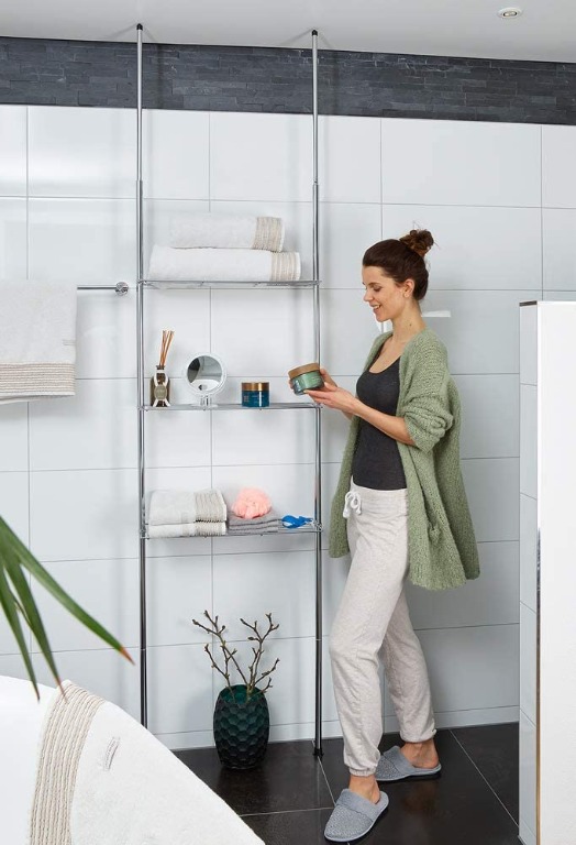 Telescopic Shelf Storage Shelving Unit Organizer Display 3 Shelves Rack ...