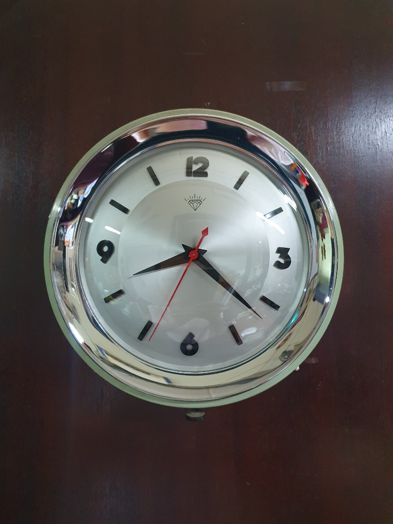 Vintage Diamond Wall Clock, Hobbies & Toys, Memorabilia & Collectibles ...
