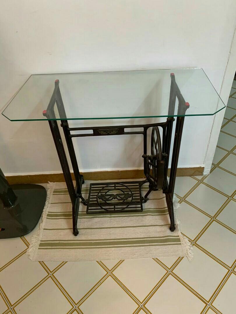 Vintage Sewing Machine Side Table, Furniture & Home Living, Home Decor ...