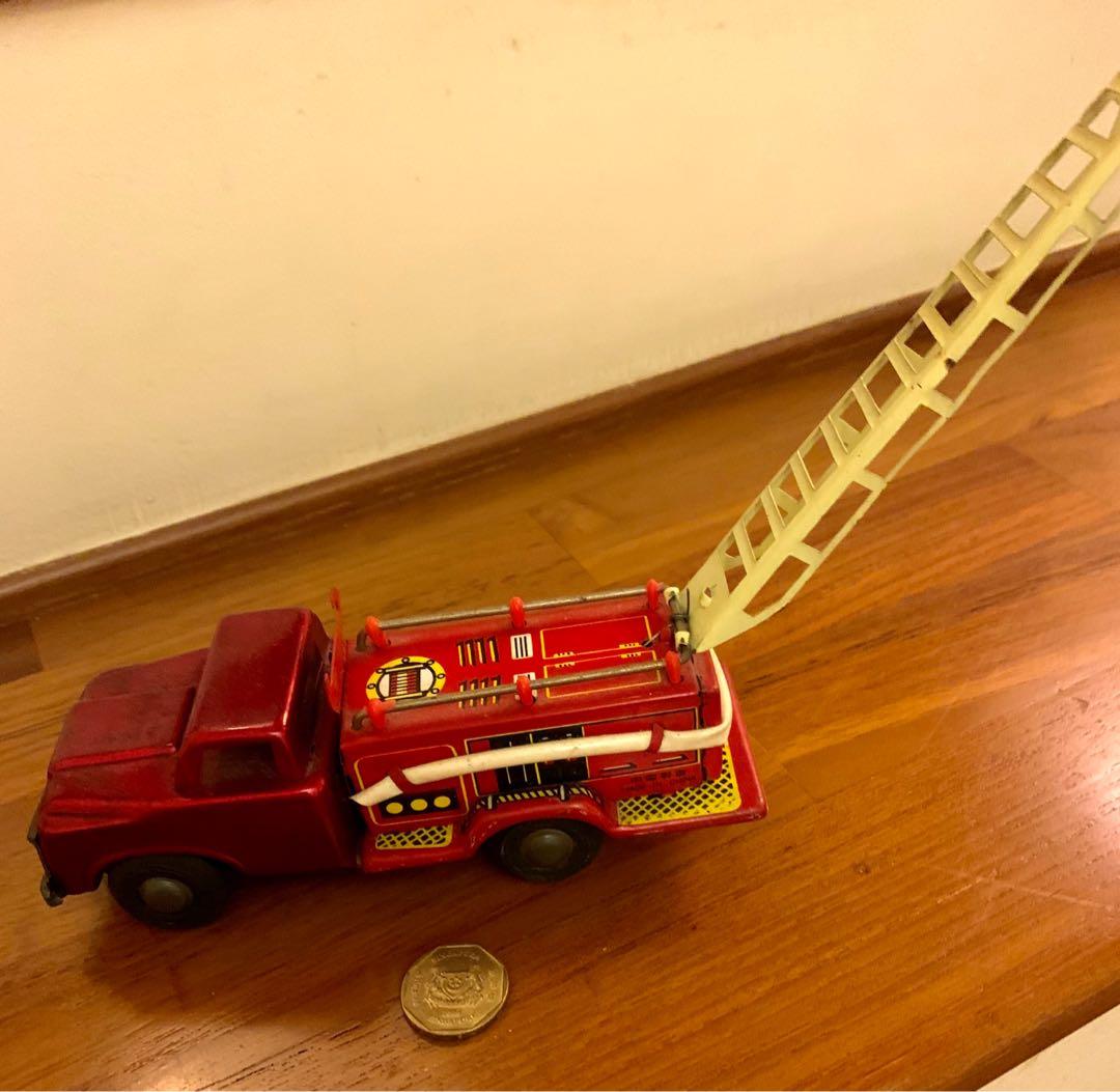 Vintage Tin Toy Fire Engine, Hobbies & Toys, Memorabilia & Collectibles ...
