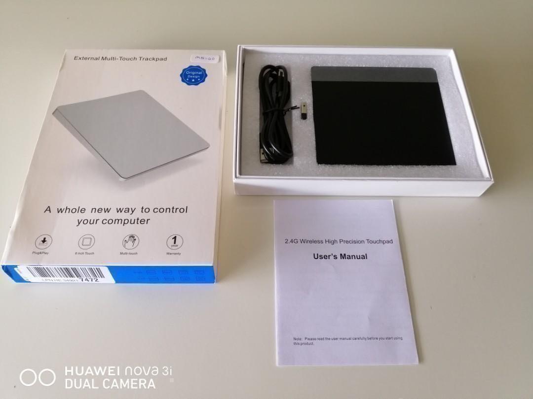 Wireless Trackpad Touchpad, Rechargeable Trackpad with Multi-Touch ...