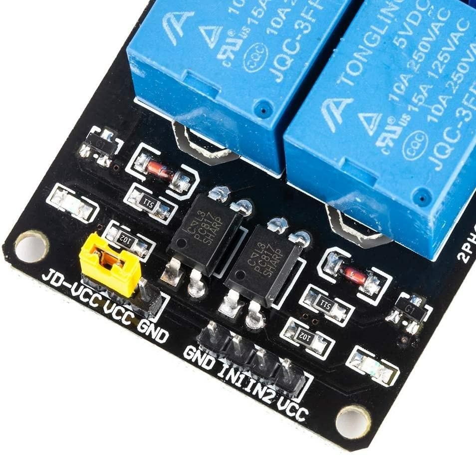 5V 2路繼電器 DC 5V Relay Module for Arduino UNO R3 DSP ARM PIC AVR STM32 ...
