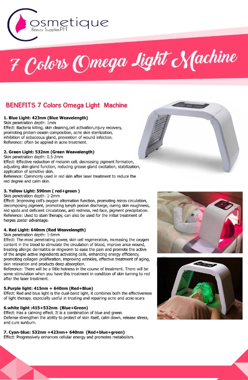 7 Colors Omega PDT Light Machine, Health & Nutrition, Health Monitors ...