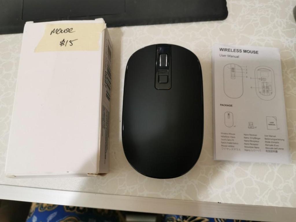 8145 VicTsing Wireless Mouse,4-Button Slim Silent Full Size Cordless ...