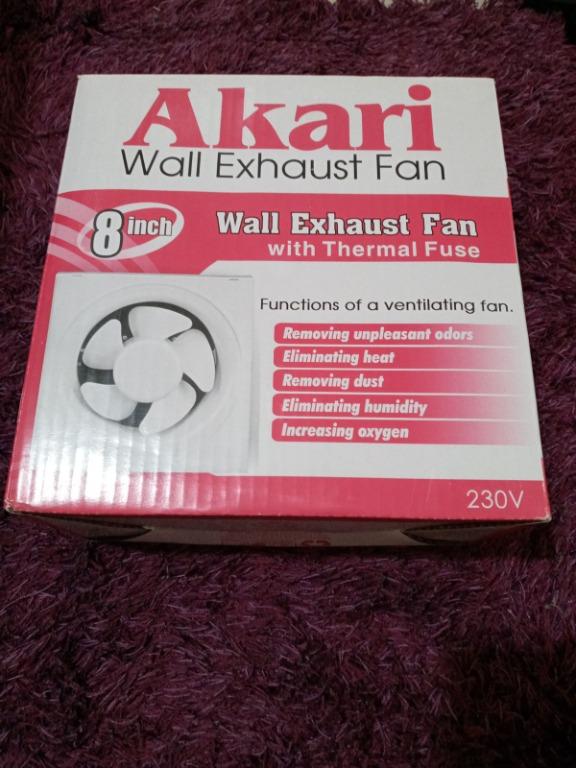 AKARI WALL EXHAUST FAN, Furniture & Home Living, Cleaning & Homecare ...