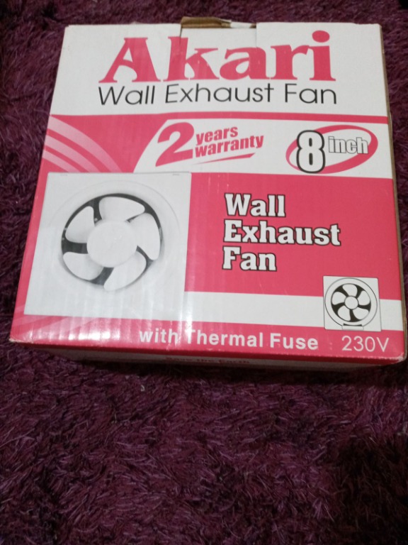 AKARI WALL EXHAUST FAN, Furniture & Home Living, Cleaning & Homecare ...