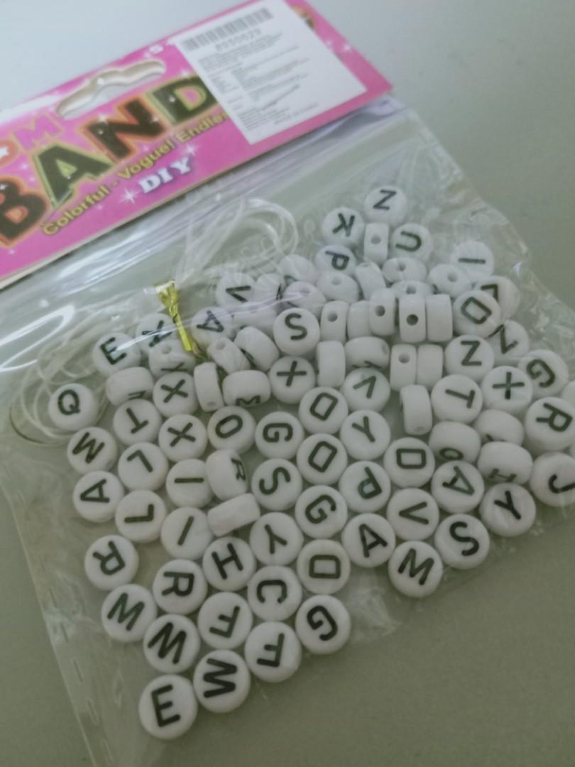 Alphabet Letter Beads, Design & Craft, Craft Supplies & Tools on Carousell