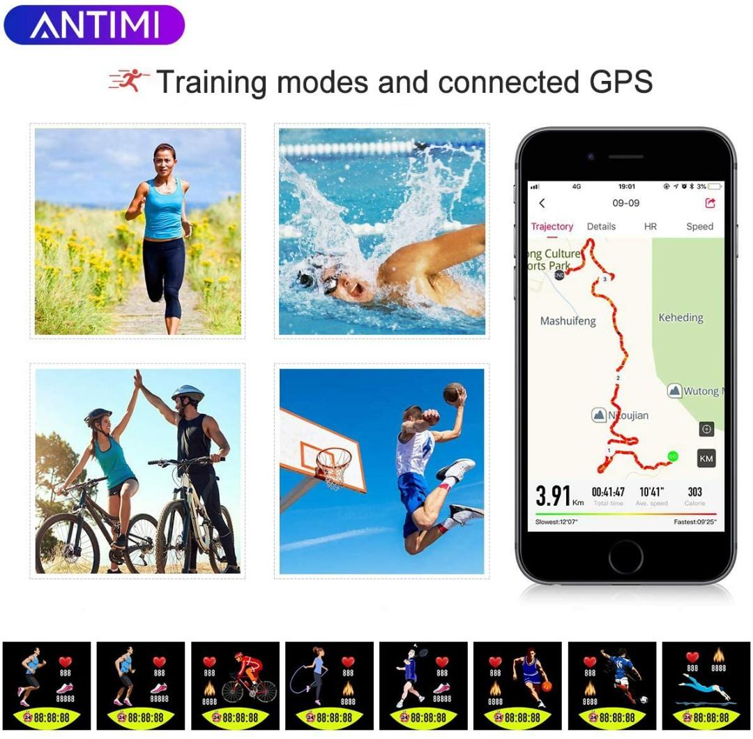Antimi Smart Watches,Bluetooth Smart Watch Fitness Tracker Activity ...