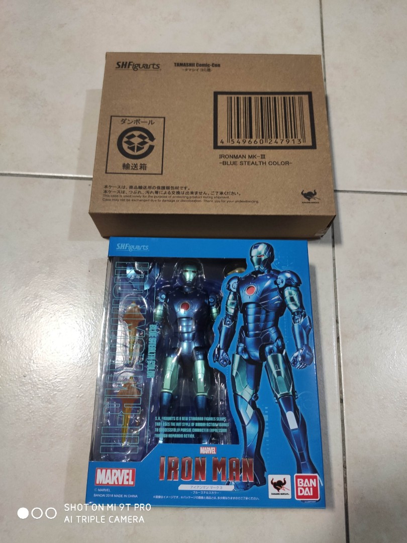 S.H. Figuarts SHF Iron Man Mark 3 Blue Stealth, Hobbies & Toys, Toys ...