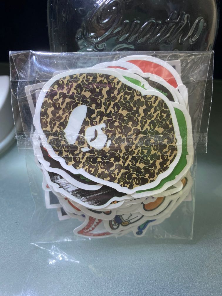 Bape Waterproof Sticker Pack, Furniture & Home Living, Home Decor, Wall ...