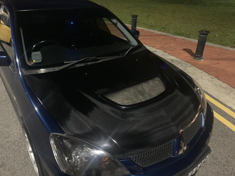 Lancer CS3 Evo 9 Bonnet Wrapped 6D Carbon Fiber, Car Accessories ...