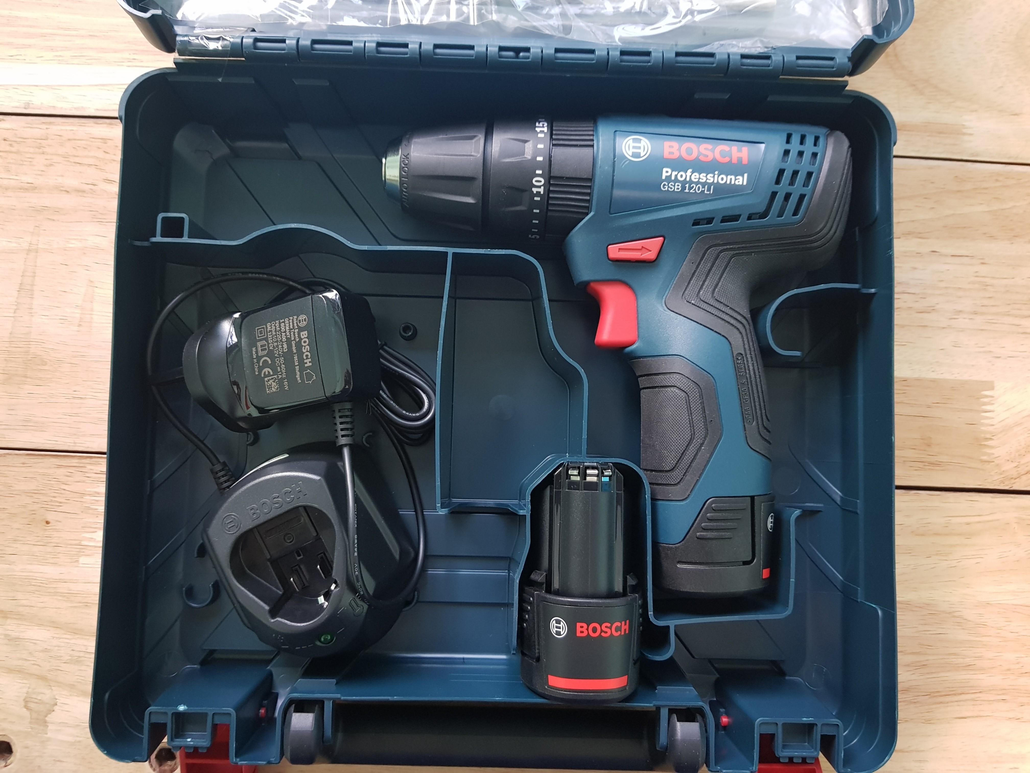 Bosch GSB 120-Li cordless impact drill, Furniture & Home Living, Home ...