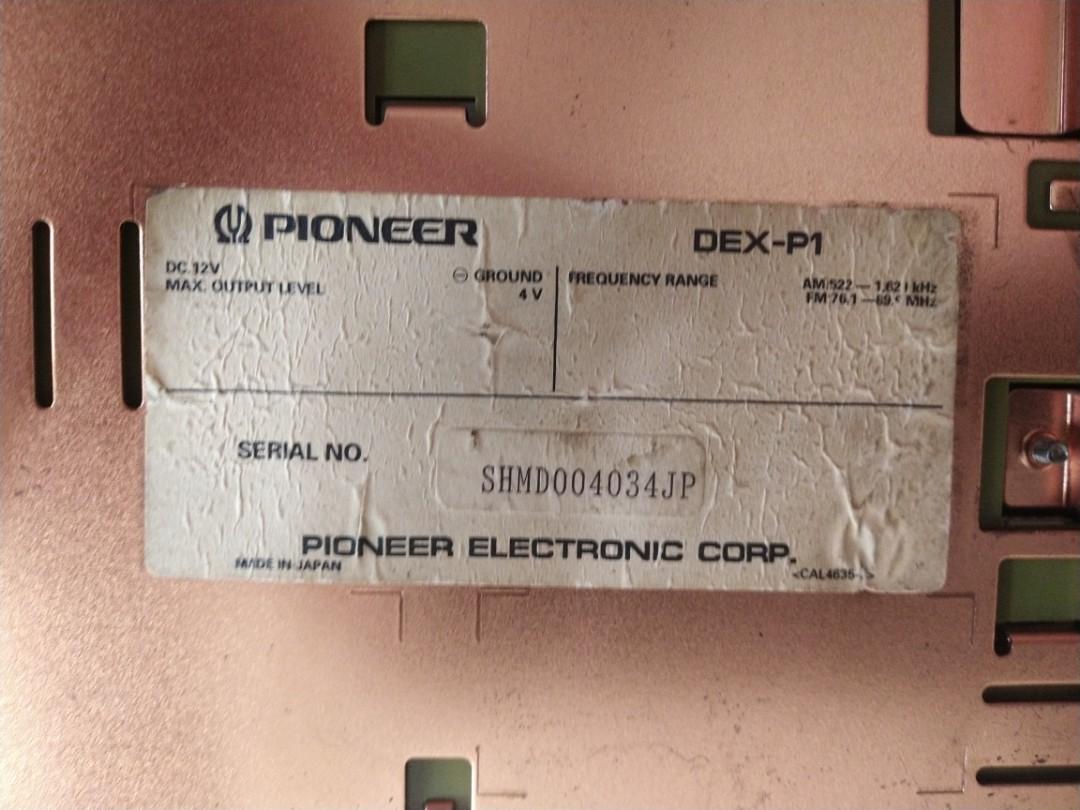 Carrozzeria Pioneer DEX-P1 High End HU, Auto Accessories on Carousell