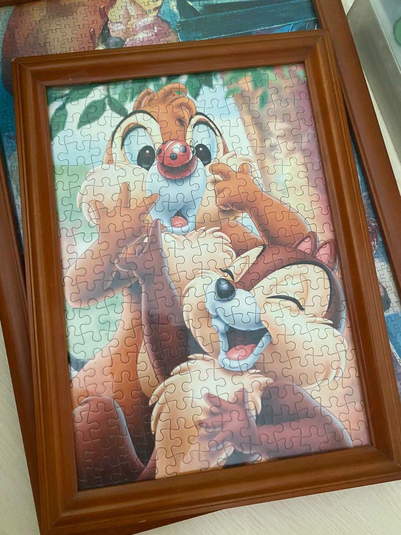 Chip & dale puzzle with frame 大鼻與鋼牙拼圖 砌圖 連框, 興趣及遊戲, 玩具 & 遊戲類 - Carousell