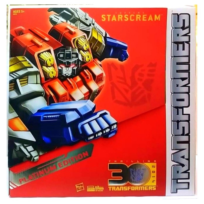 Hasbro Starscream Supreme Transformers Platinum Edition Year of the ...