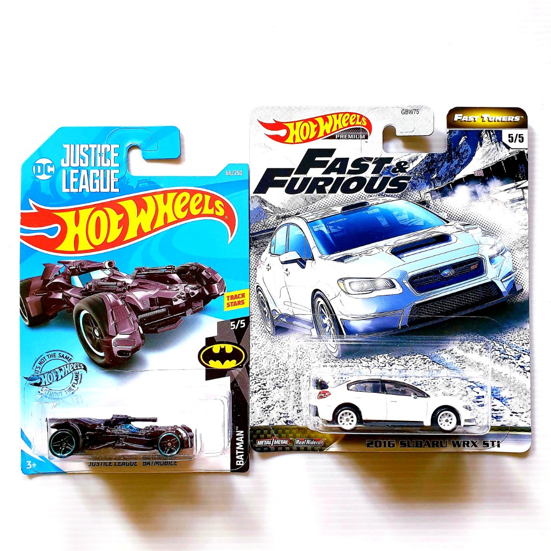 Hot Wheels Justice League Batman Batmobile, Premium Fast & Furious 2016 ...