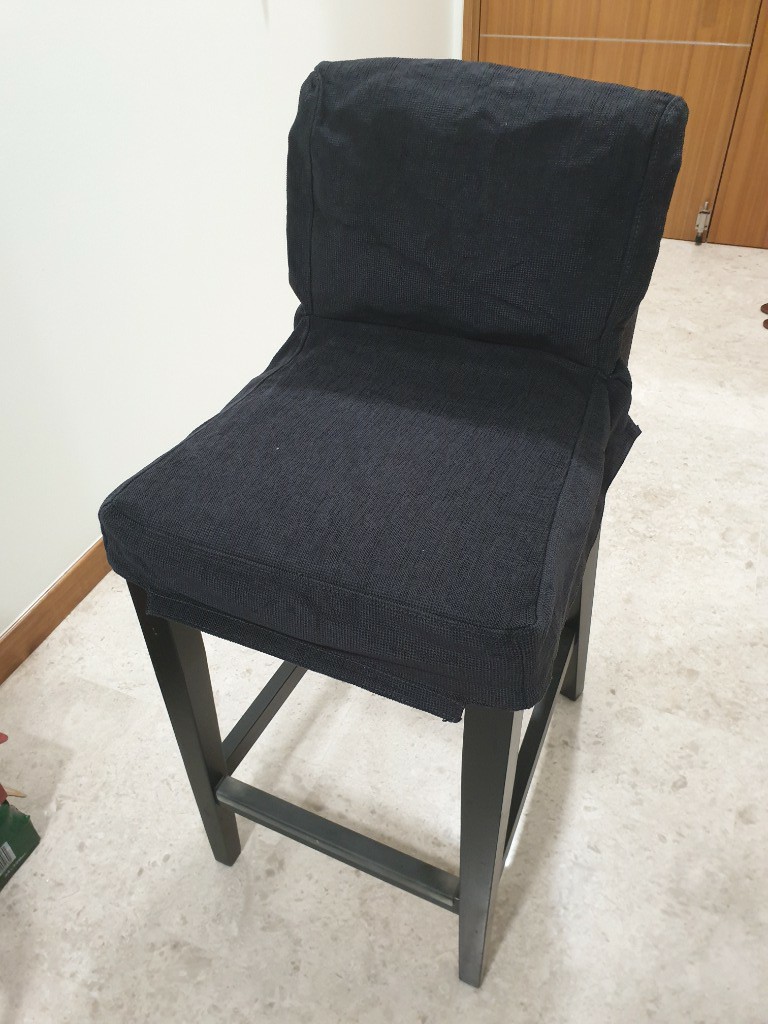 IKEA HENRIKSDAL Bar stool with backrest frame, 74 cm, Furniture & Home ...