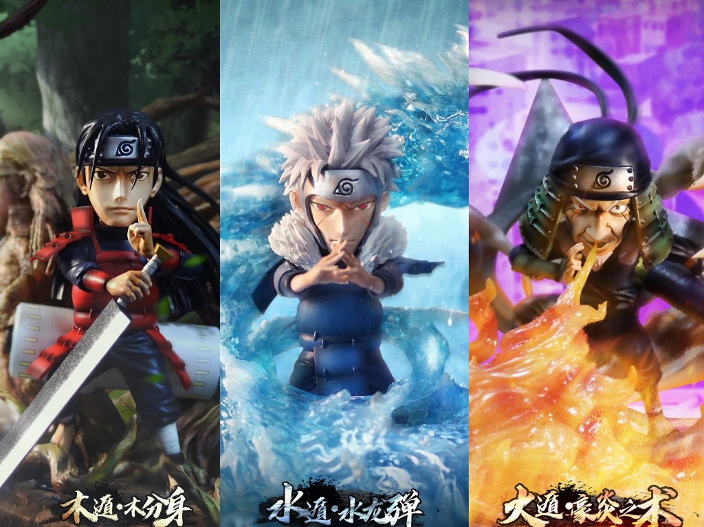 [IN-STOCK]NARUTO: FIRST, SECOND AND THIRD HOKAGE FIGURE STATUE, Hobbies ...
