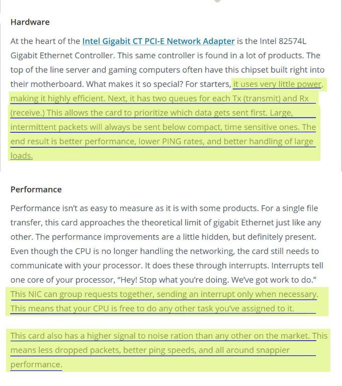 Intel Gigabit CT PCI-E Network Adapter Lan Card 新淨, 電腦＆科技, 電腦周邊及配件 ...
