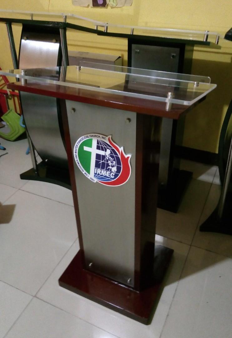 Lectern Podium Acrylic Rostrum Pulpit, Furniture & Home Living, Office ...