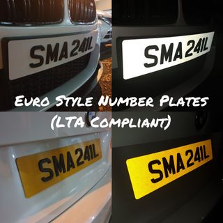 LTA COMPLIANT Aluminium Chrome Pop Up Car Plate Number Plate, Car ...