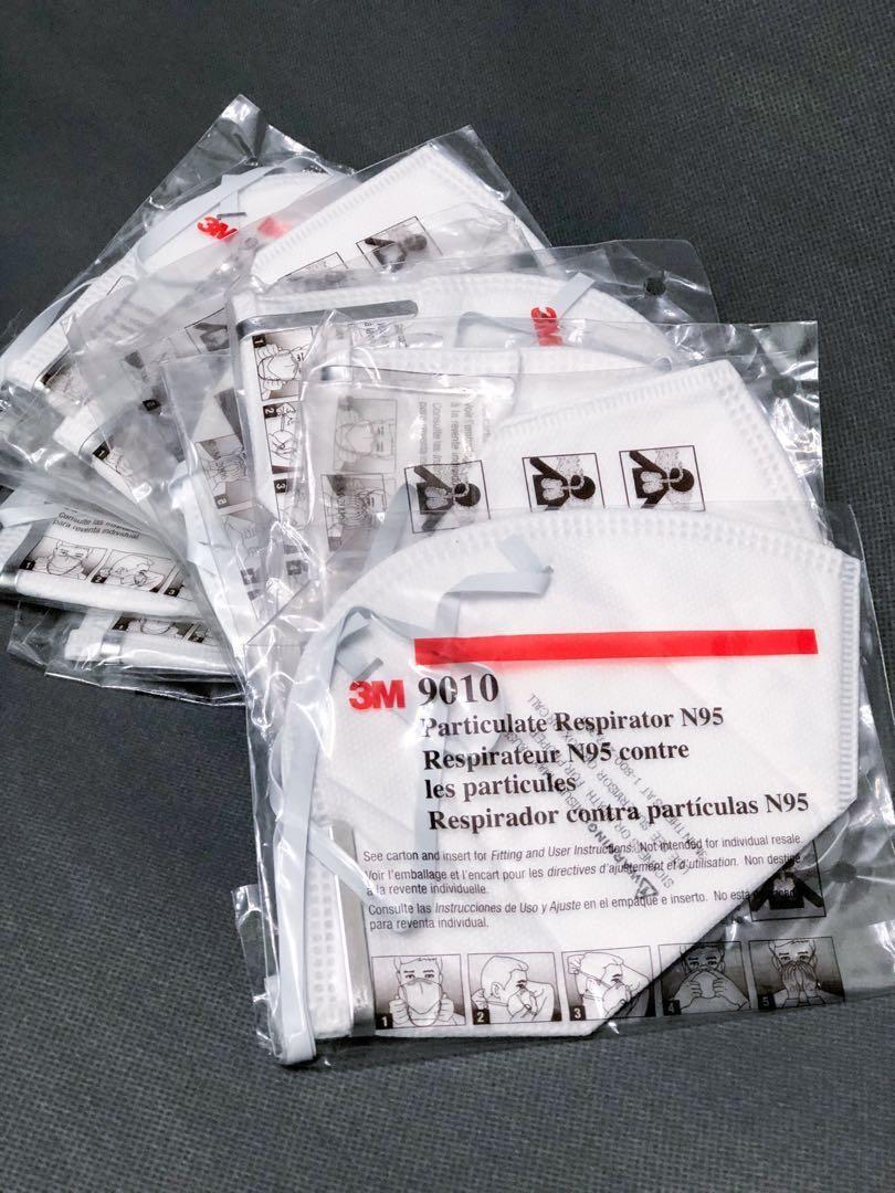 [N95] 3M 9010 N95 Respirator Mask, Health & Nutrition, Face Masks ...