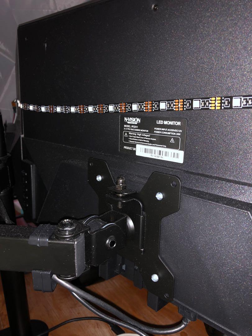Nvision IP22v1 Dual 21.5” Monitor Setup with Dual Arm, Computers & Tech ...