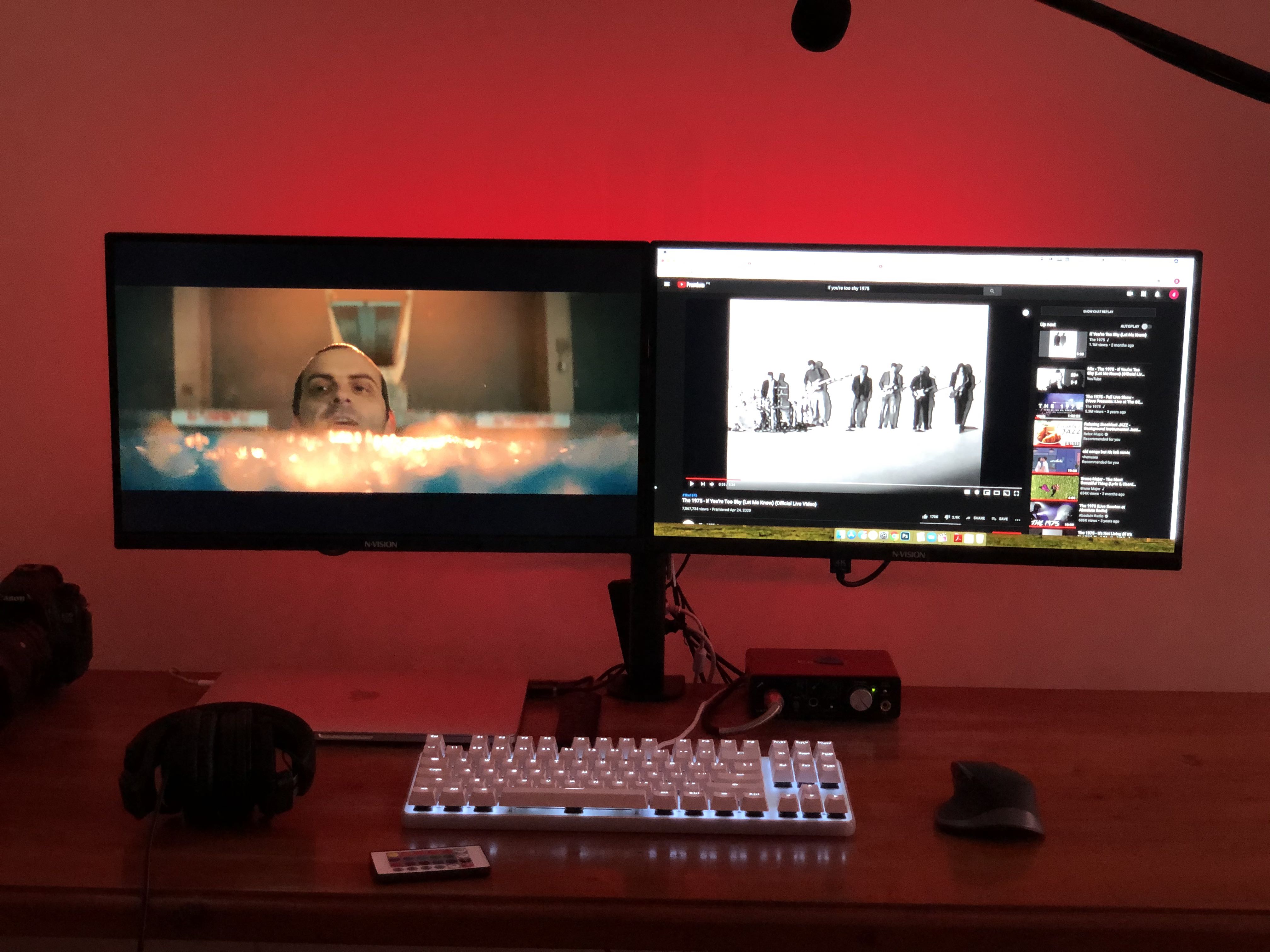 Nvision IP22v1 Dual 21.5” Monitor Setup with Dual Arm, Computers & Tech ...