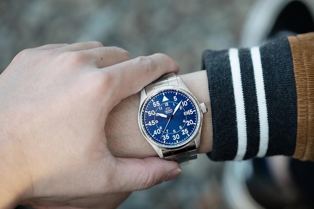 Orient RA-AC0H01L10B Flight II Automatic Blue Dial Men's Watch RA ...