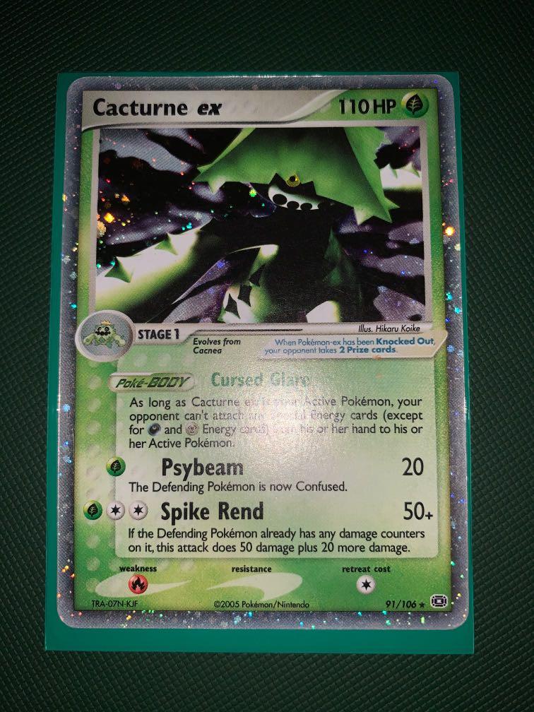 Pokemon Cacturne EX card, Toys & Games, Board Games & Cards on Carousell