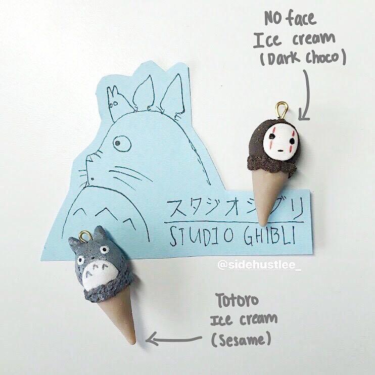 Polymer clay studio ghibli ice cream cone, Hobbies & Toys, Stationery ...