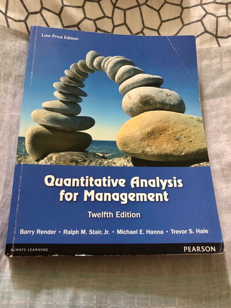 Quantitative Analysis for Management 12th edition by Render, Hobbies ...