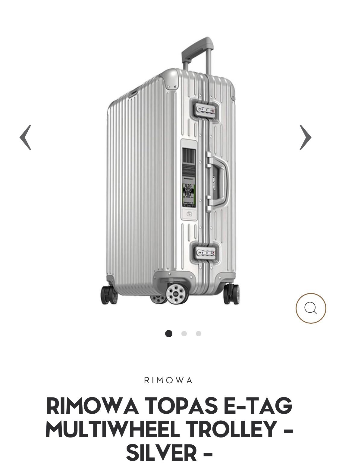 Rimowa Luggage E-Tag, Travel, Travel Essentials, Luggage on Carousell
