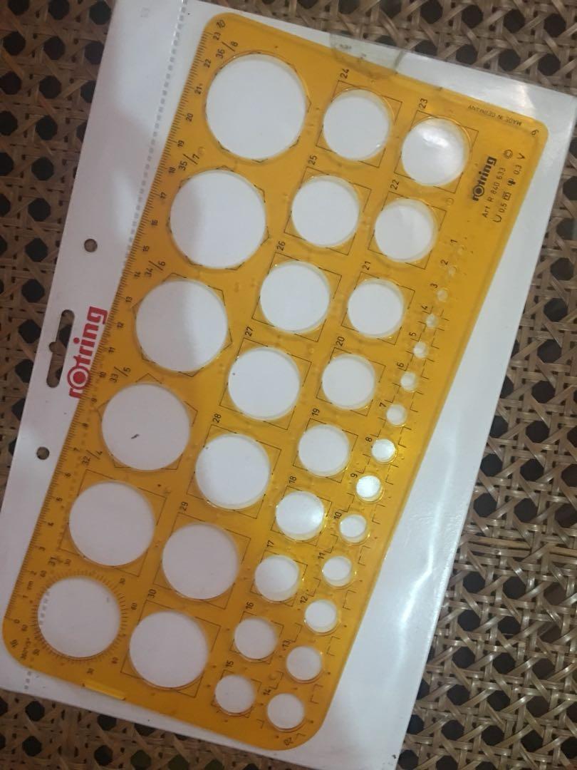 Rotring Circles Template, Hobbies & Toys, Stationary & Craft, Craft ...