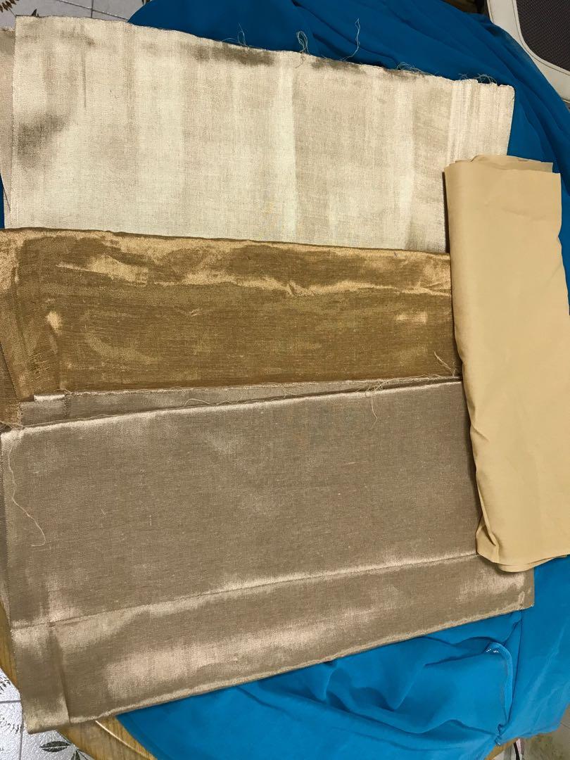 Silk brocade plain shiny saree blouse material 1 meter, Women's Fashion ...