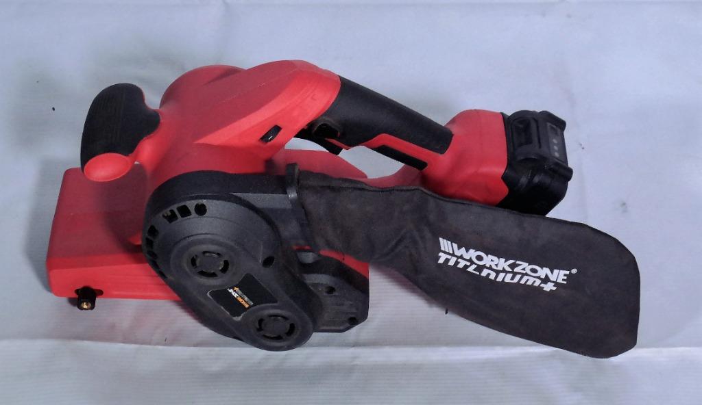 WORKZONE TITANIUM + XFINITY LI-ION 20V CORDLESS BELT SANDER, Commercial ...