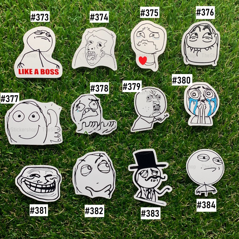 #373 - #384 OG Meme Cutout Waterproof Sticker, Design & Craft, Art ...